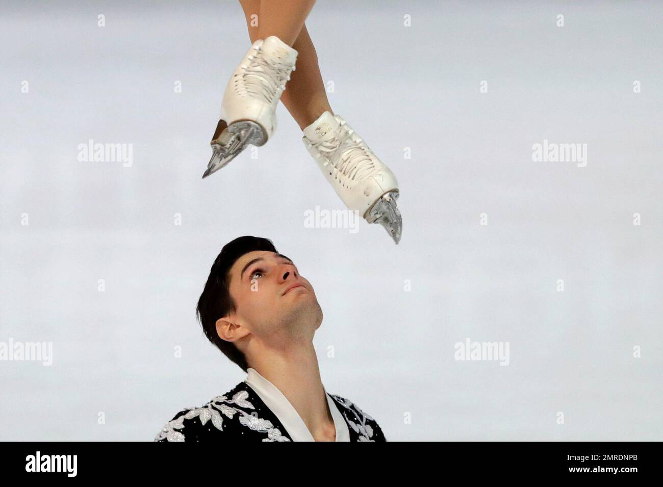 Sumire Suto and Francis Boudreau-Audet of Japan compete during the ...