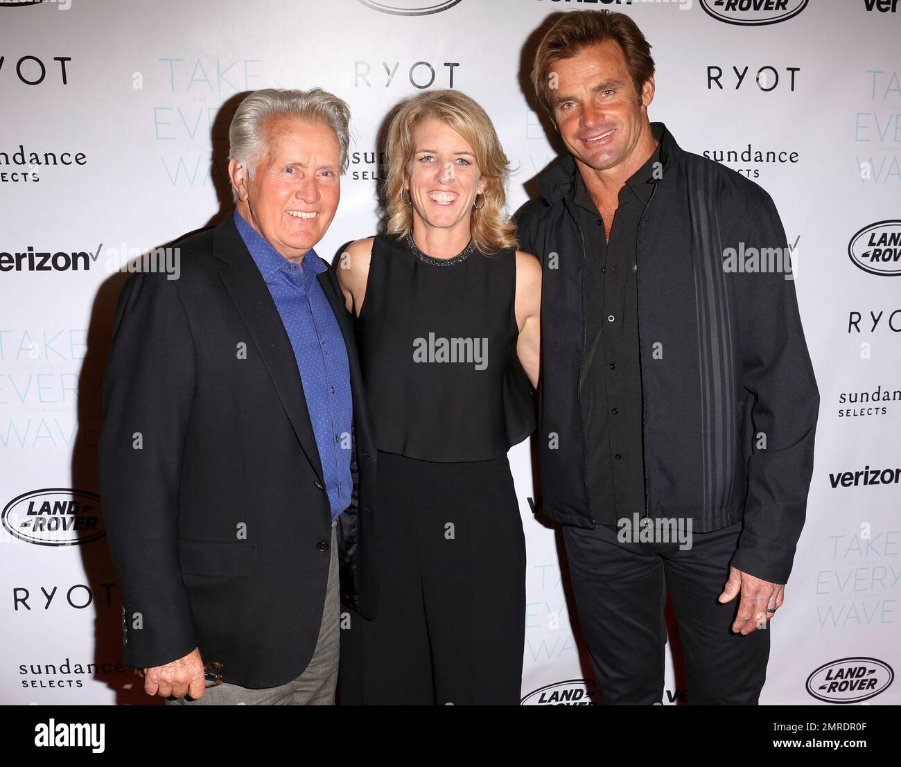 Martin Sheen, from left, Rory Kennedy and Laird Hamilton arrive at the ...