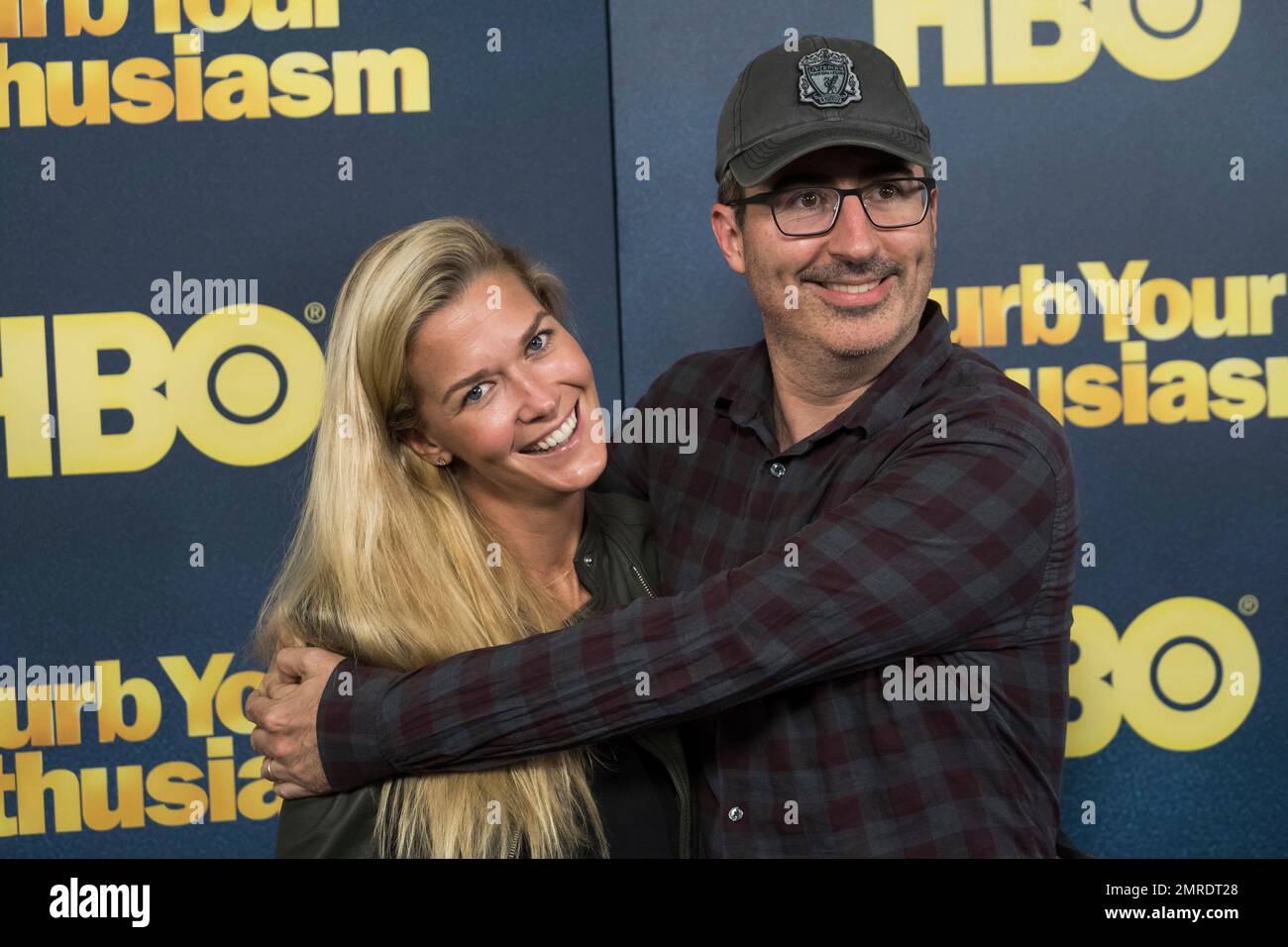 Kate Norley and John Oliver attend the premiere of HBO's "Curb Your ...