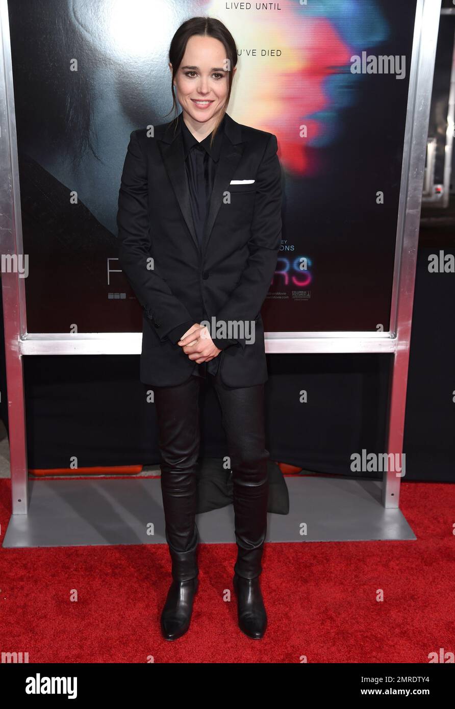 Ellen Page arrives at the world premiere of "Flatliners" at The Theatre ...