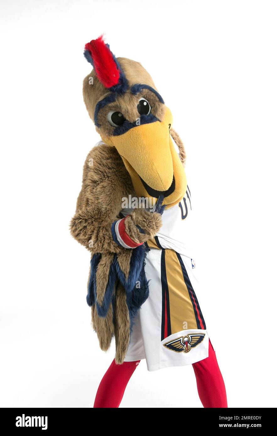 Pelicans' mascot, Pierre, during their NBA basketball media day in New ...