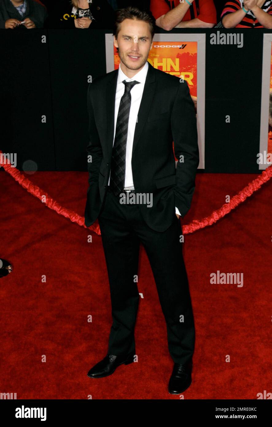 Actor Taylor Kitsch attending the World Premiere of DisneyÕs ÒJohn ...