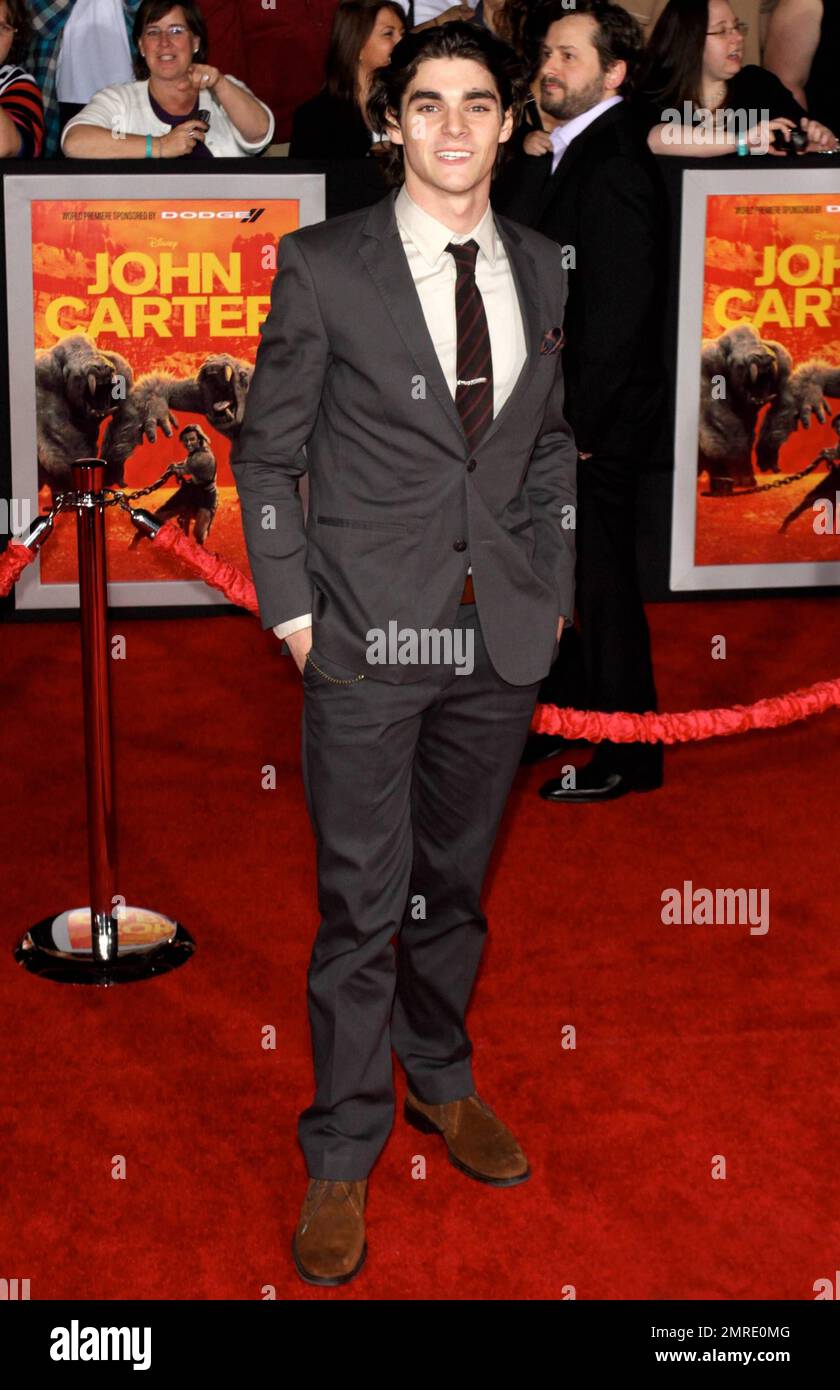 Actor RJ Mitte attending the World Premiere of DisneyÕs ÒJohn CarterÓ ...
