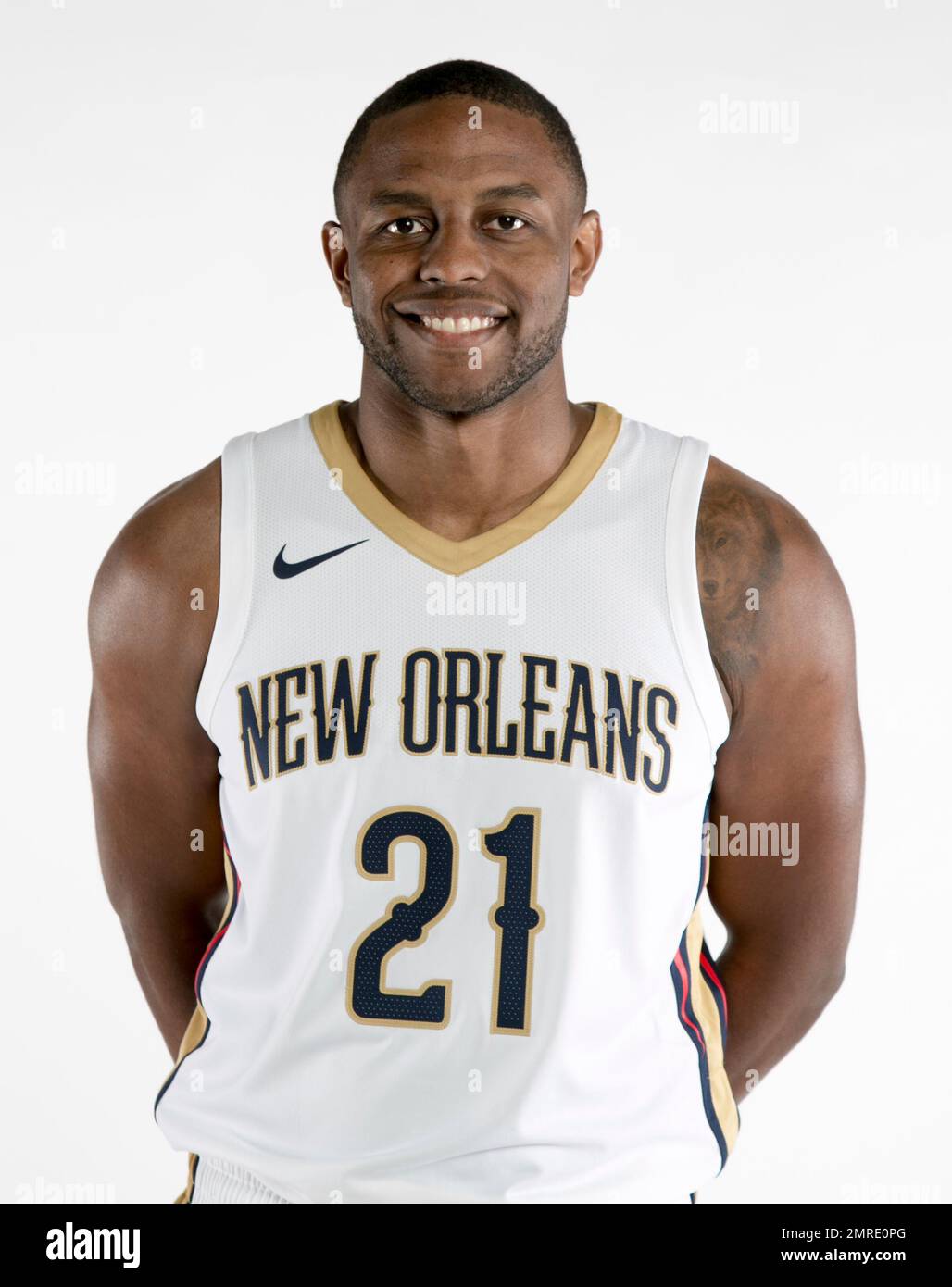 Pelicans' Darius Miller during their NBA basketball media day in New ...