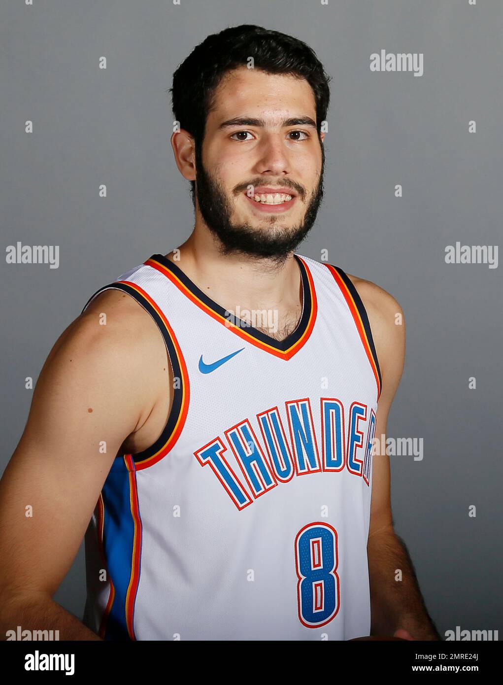 Oklahoma City Thunder guard Alex Abrines is pictured during an NBA ...