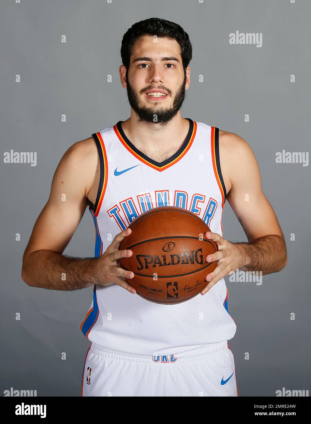 Oklahoma City Thunder guard Alex Abrines is pictured during an NBA ...