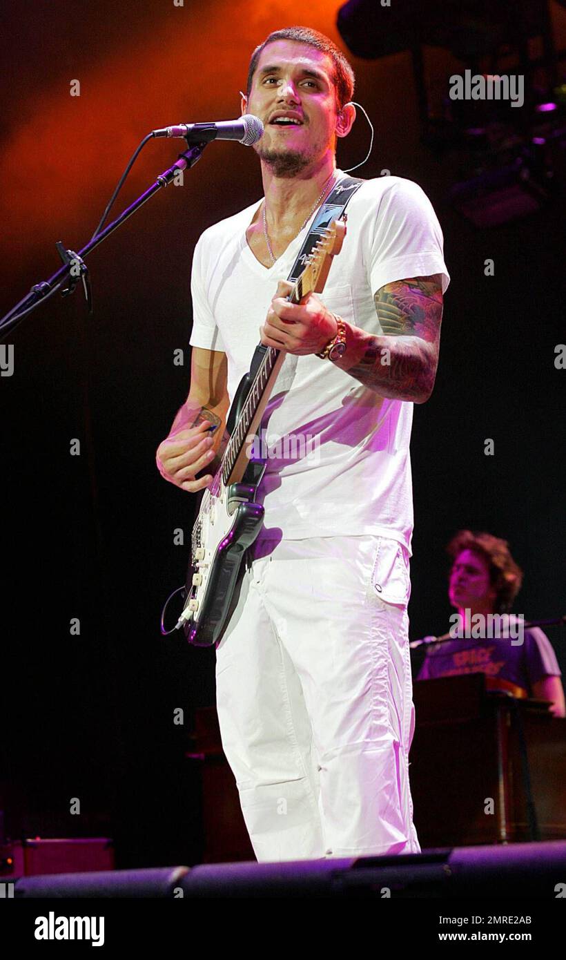Singer John Mayer performs in concert at the Cruzan Amphitheatre in ...