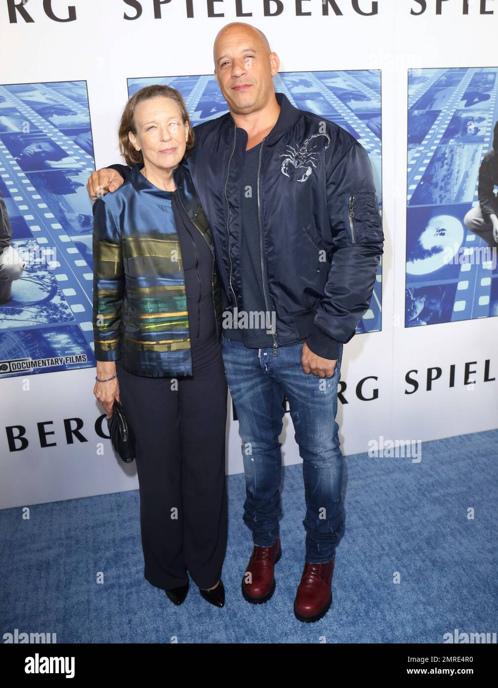 Vin Diesel, right, and his mother Delora Vincent arrive at the Los ...