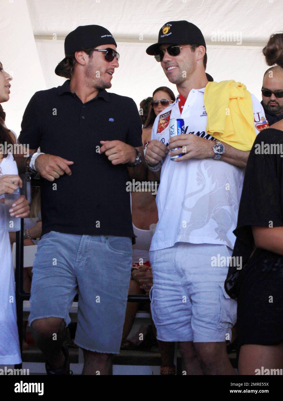 Polo players Jeffrey Donovan and Nic Roldan are photographed at the AMG ...