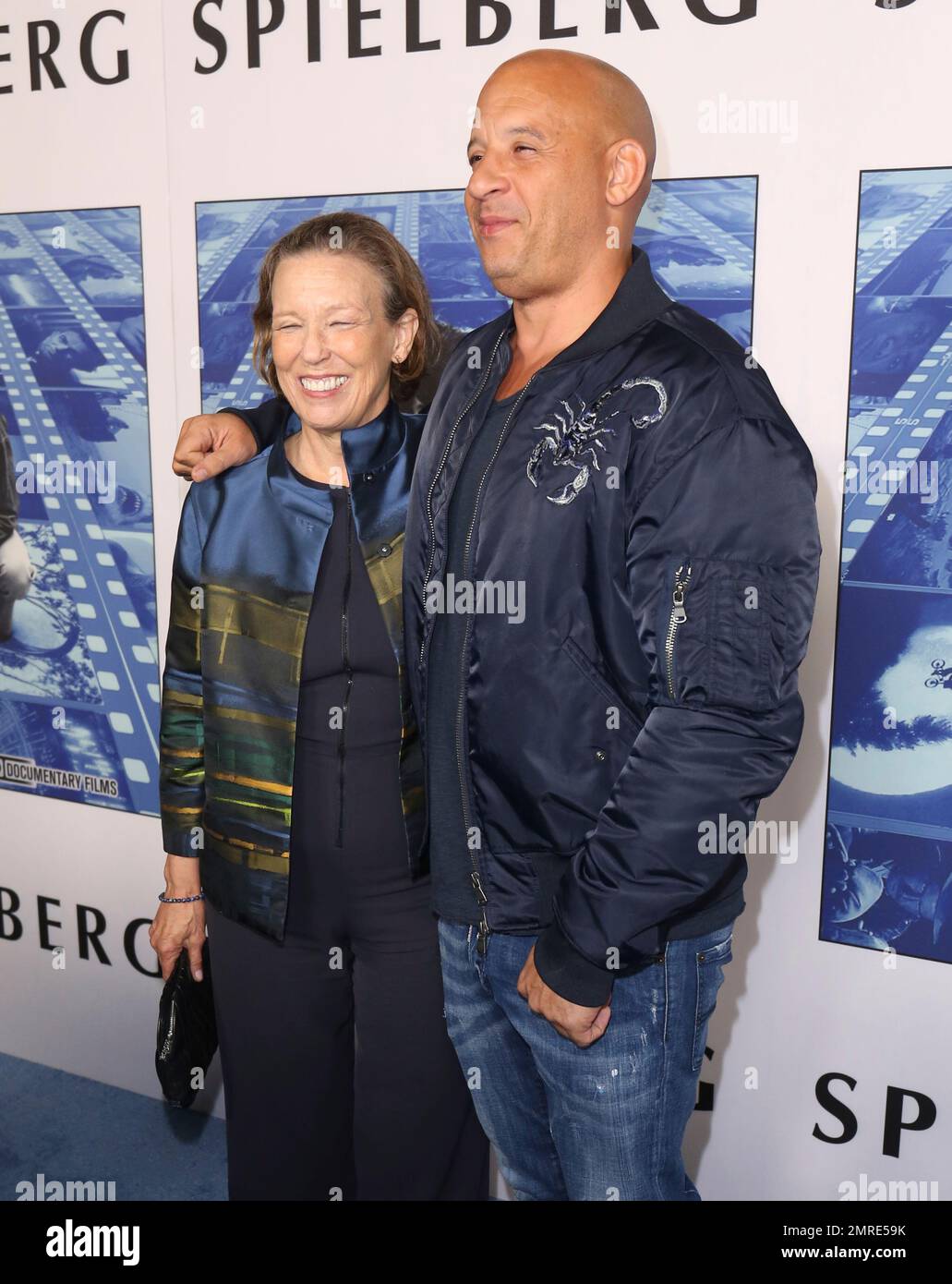 Vin Diesel, right, and his mother Delora Vincent arrive at the Los ...