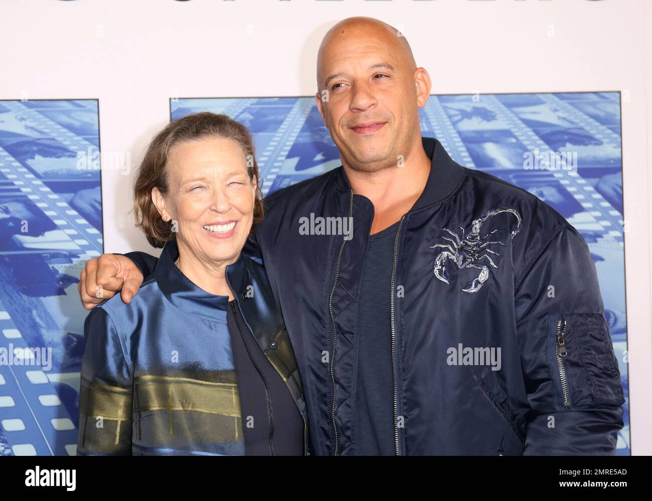 Vin Diesel, right, and his mother Delora Vincent arrive at the Los ...