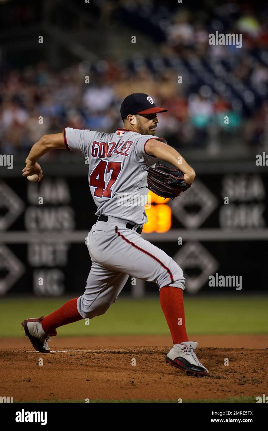 Washington Nationals' Gio Gonzalez in action during a baseball game ...