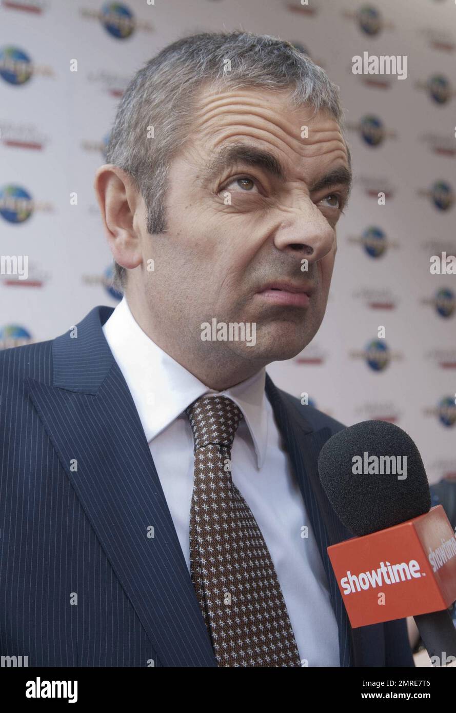 Rowan Atkinson attends the"Johnny English Reborn" World Premiere held ...