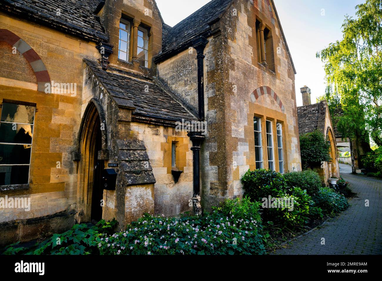 Well preserved Victorian terraced Cotswold stone cottages once the ...
