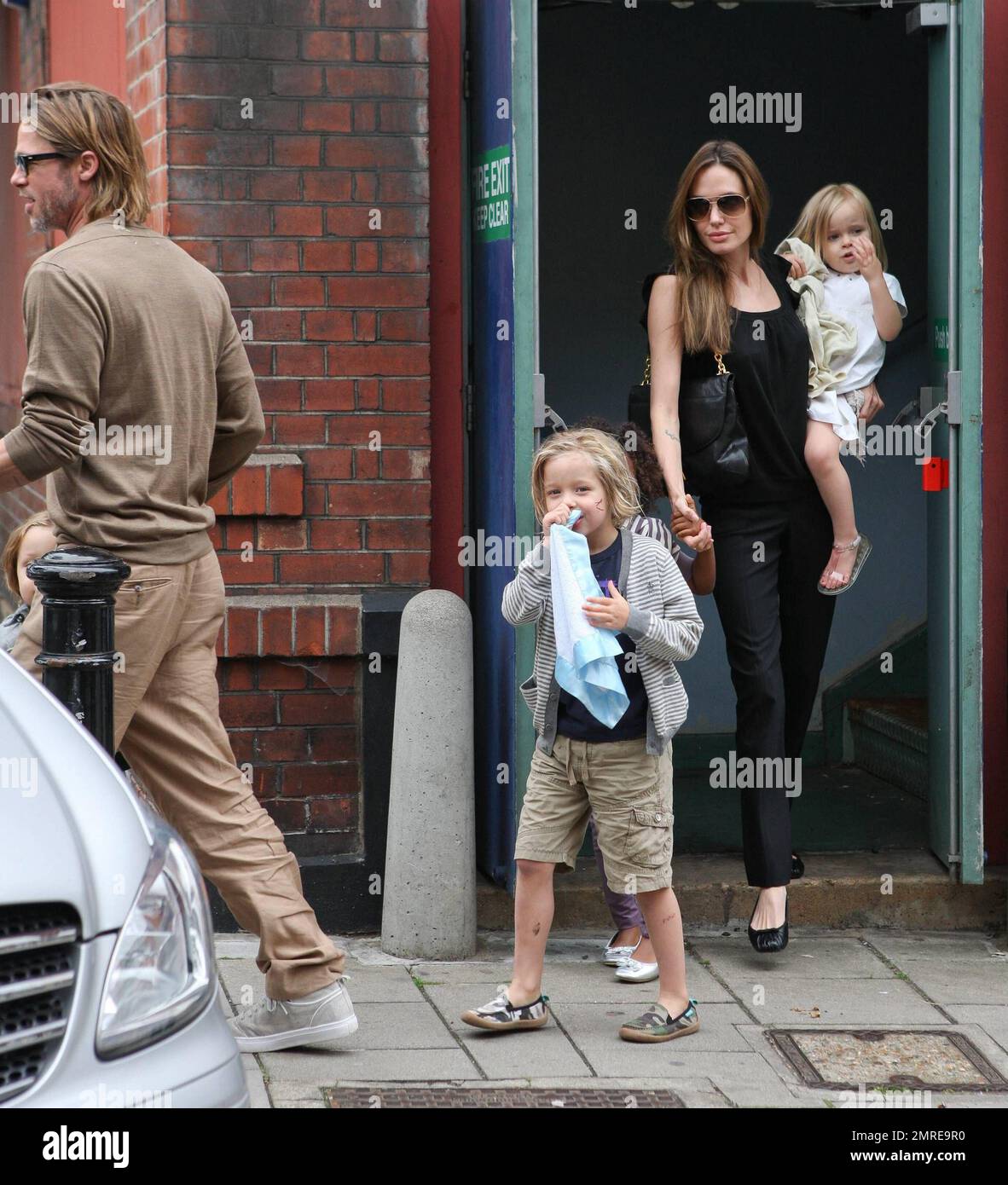 Brad Pitt and Angelina Jolie took five of their six kids to see the ...