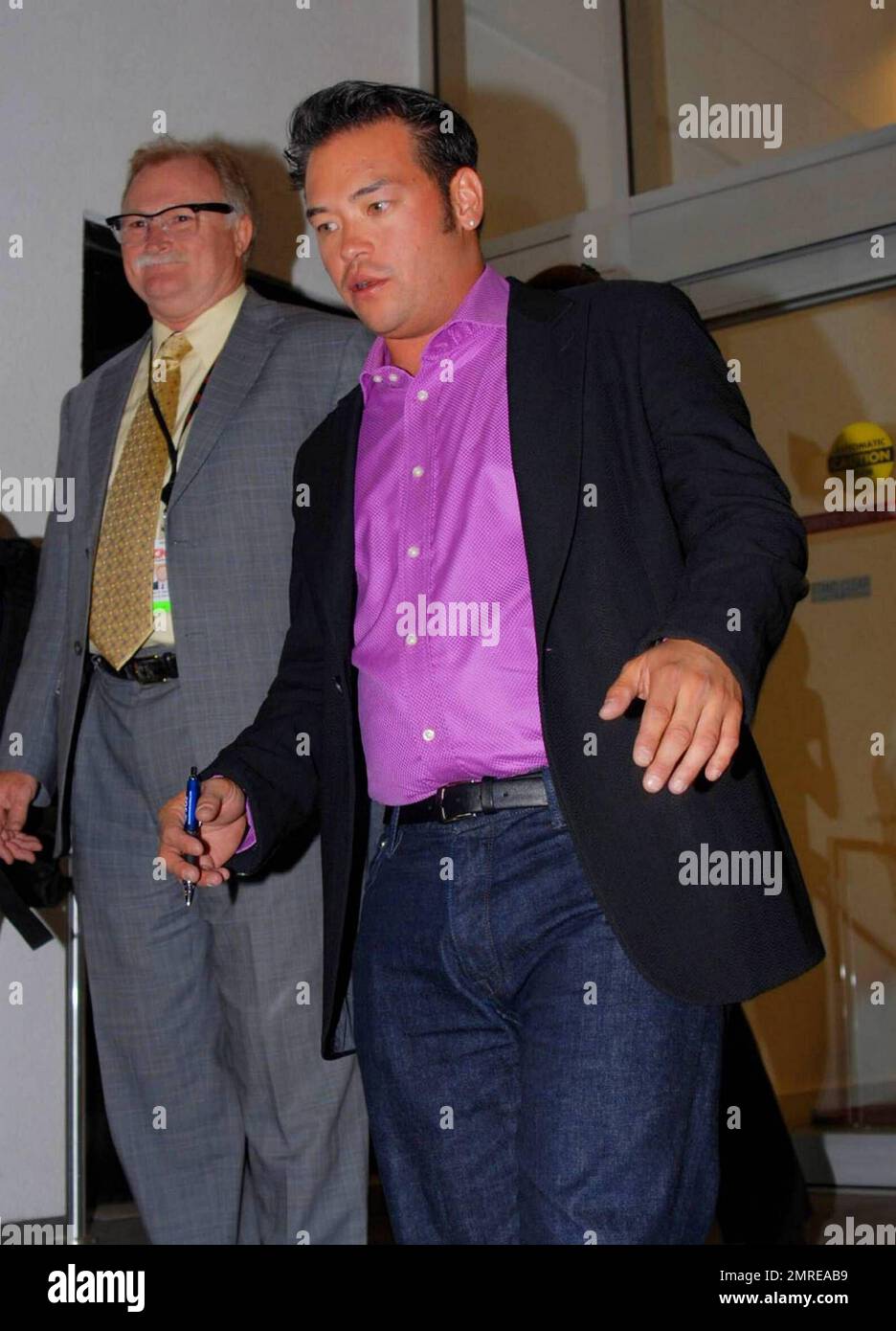 Reality star Jon Gosselin tapes an interview with Larry King at the CNN ...