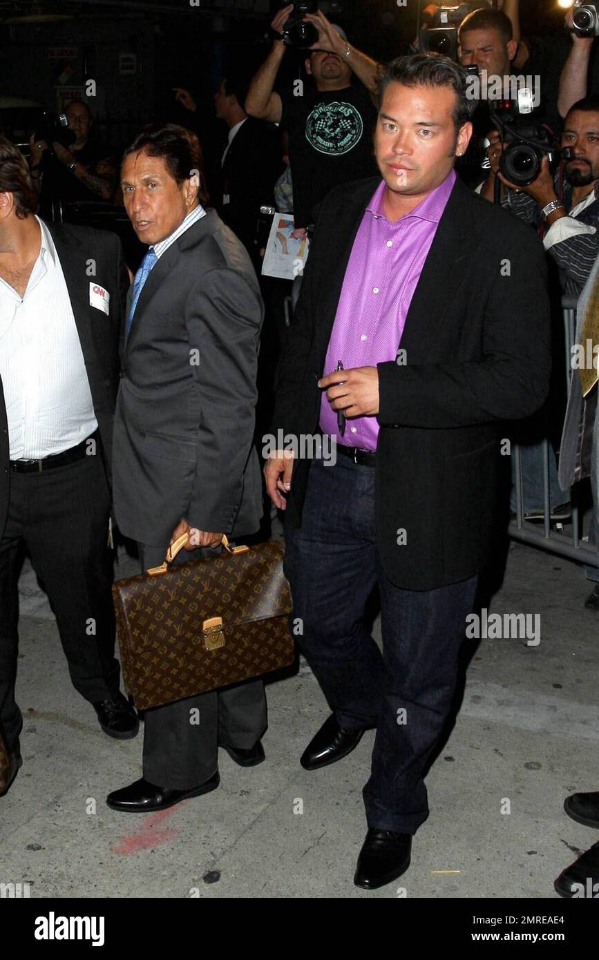 Reality star Jon Gosselin tapes an interview with Larry King at the CNN ...