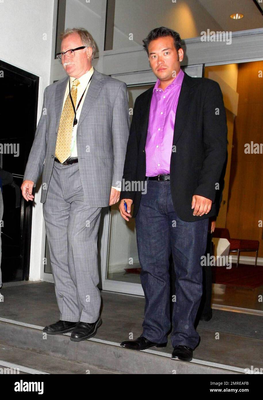 Reality star Jon Gosselin tapes an interview with Larry King at the CNN ...