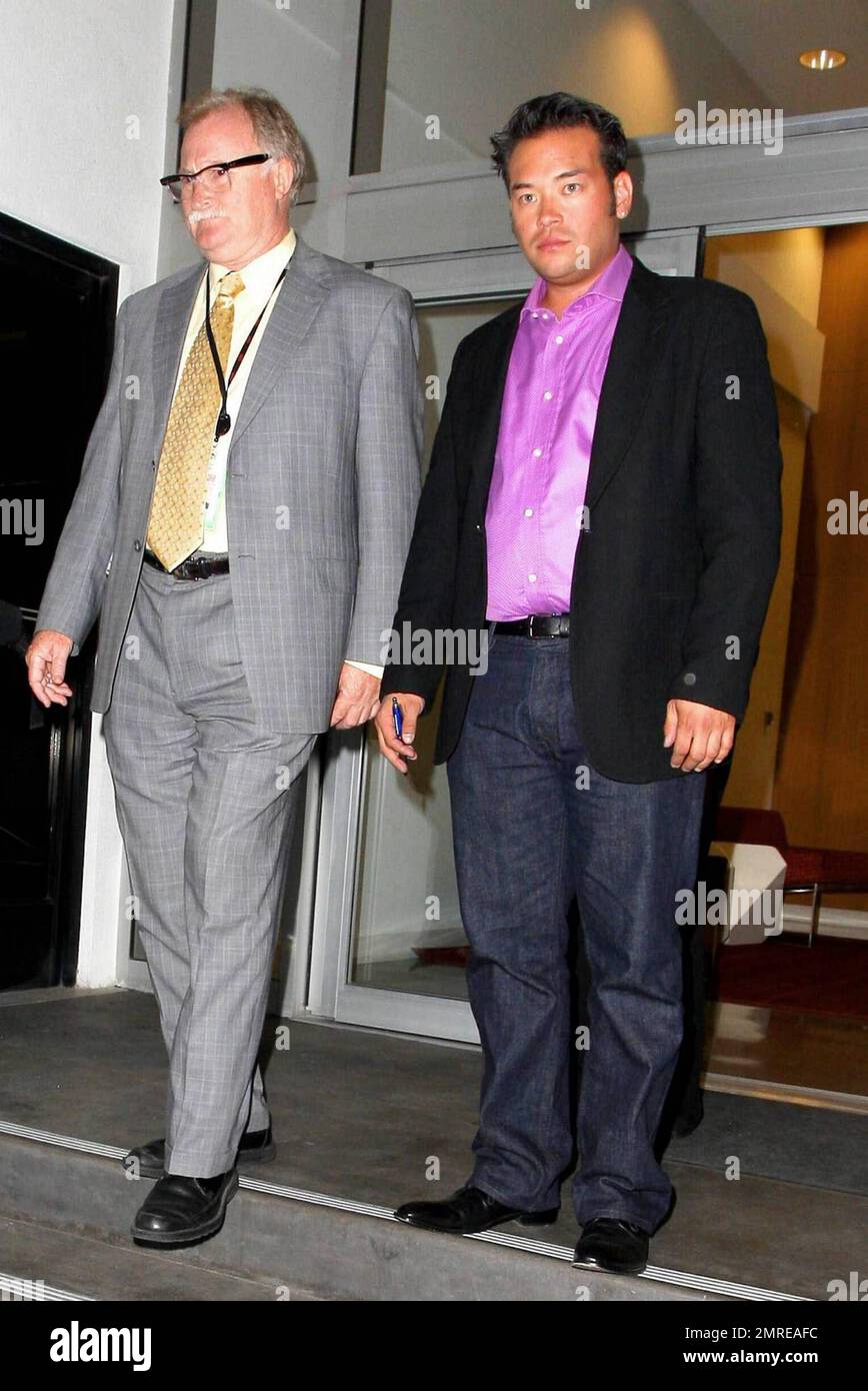 Reality star Jon Gosselin tapes an interview with Larry King at the CNN ...