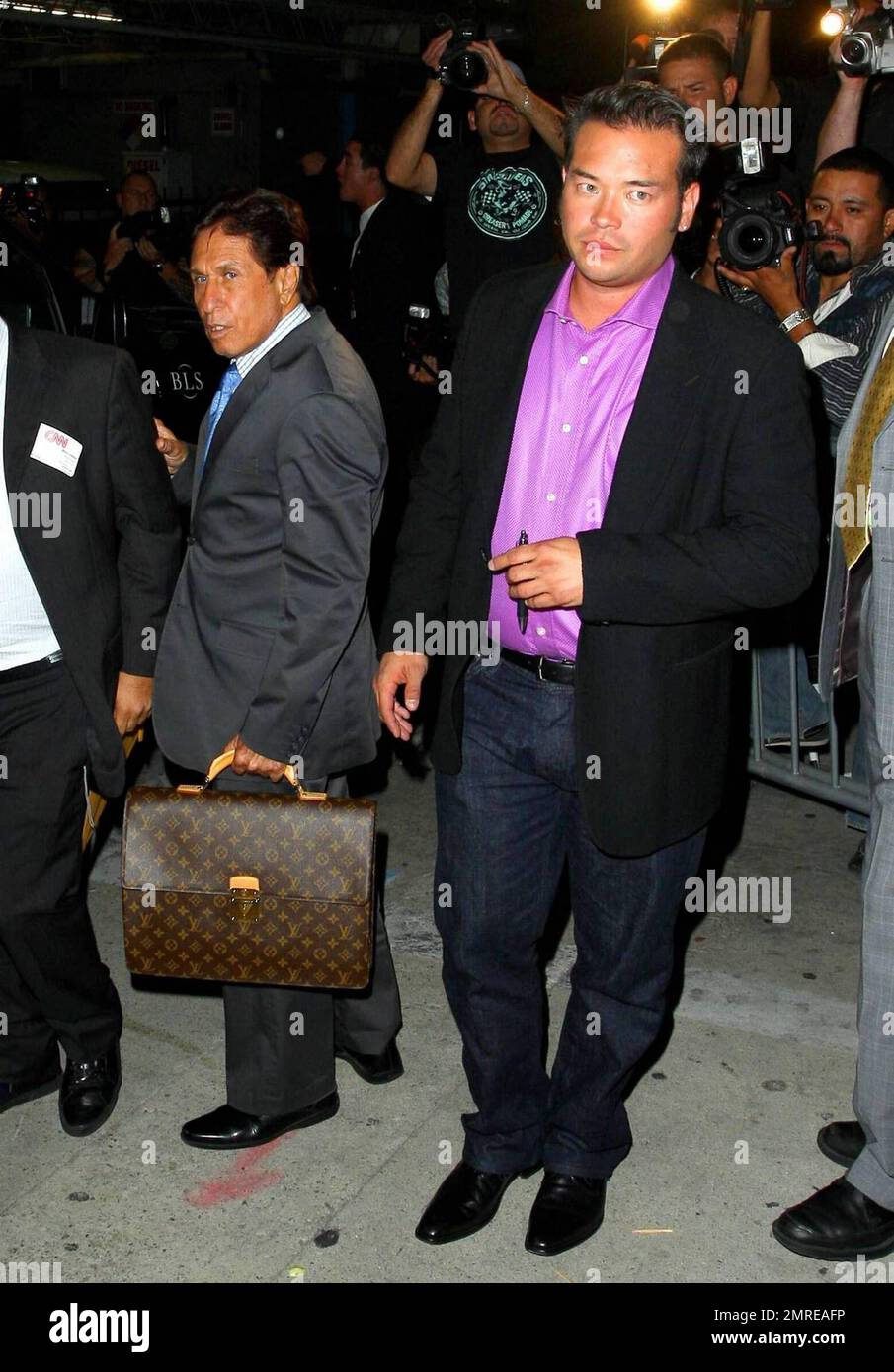 Reality star Jon Gosselin tapes an interview with Larry King at the CNN ...