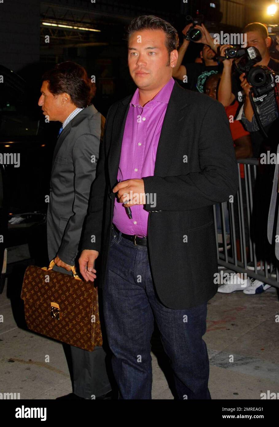 Reality star Jon Gosselin tapes an interview with Larry King at the CNN ...