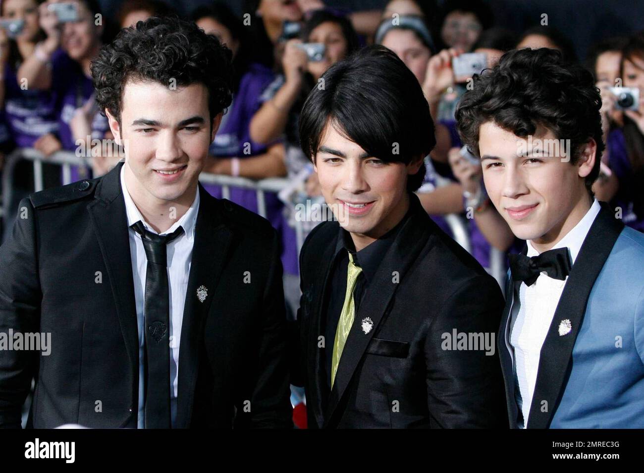 The Jonas Brothers Kevin, Joe and Nick at the premirer of their new ...