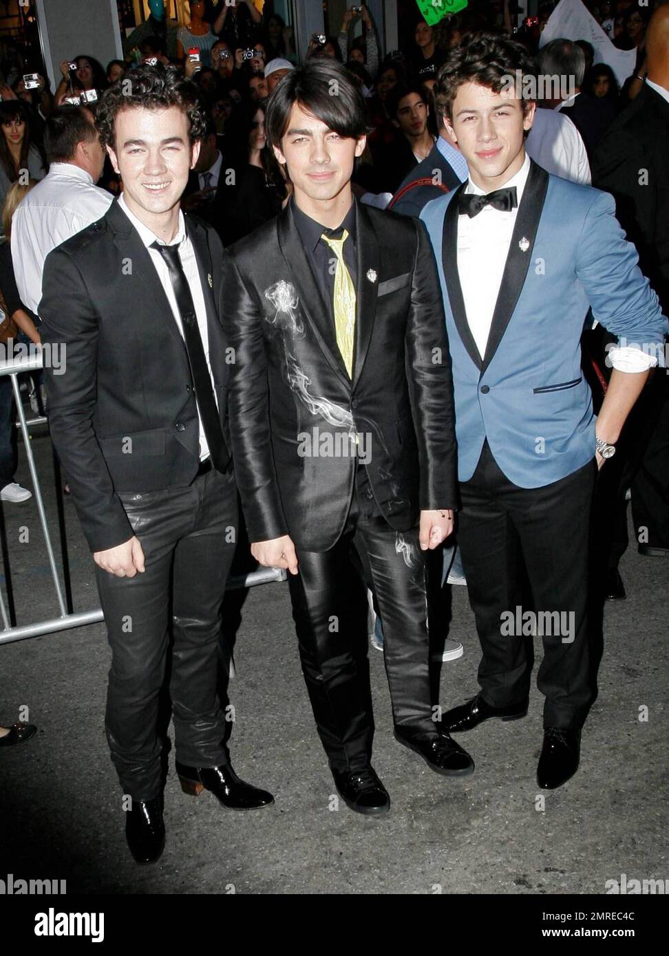 The Jonas Brothers Kevin, Joe and Nick at the premirer of their new ...