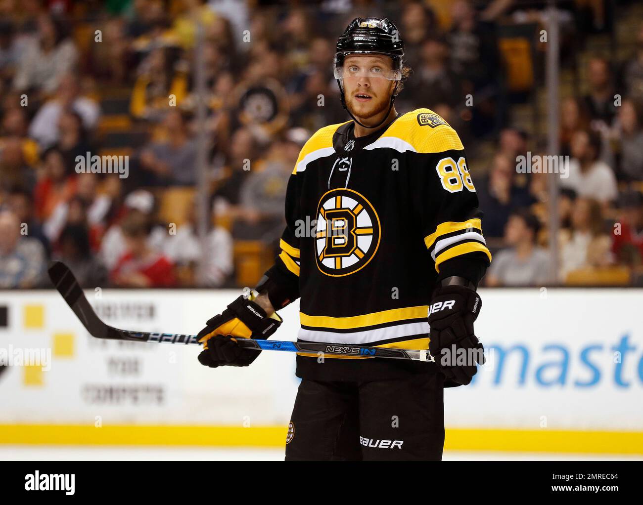 Boston Bruins' David Pastrnak during the first period of an NHL ...