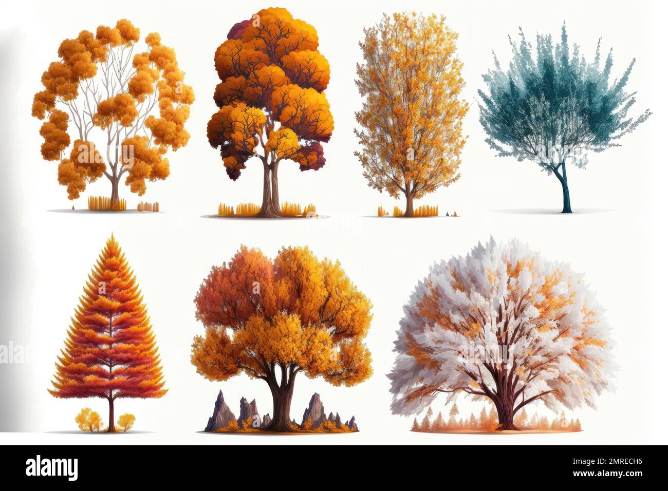 Oak tree silhouette illustration hi-res stock photography and images ...