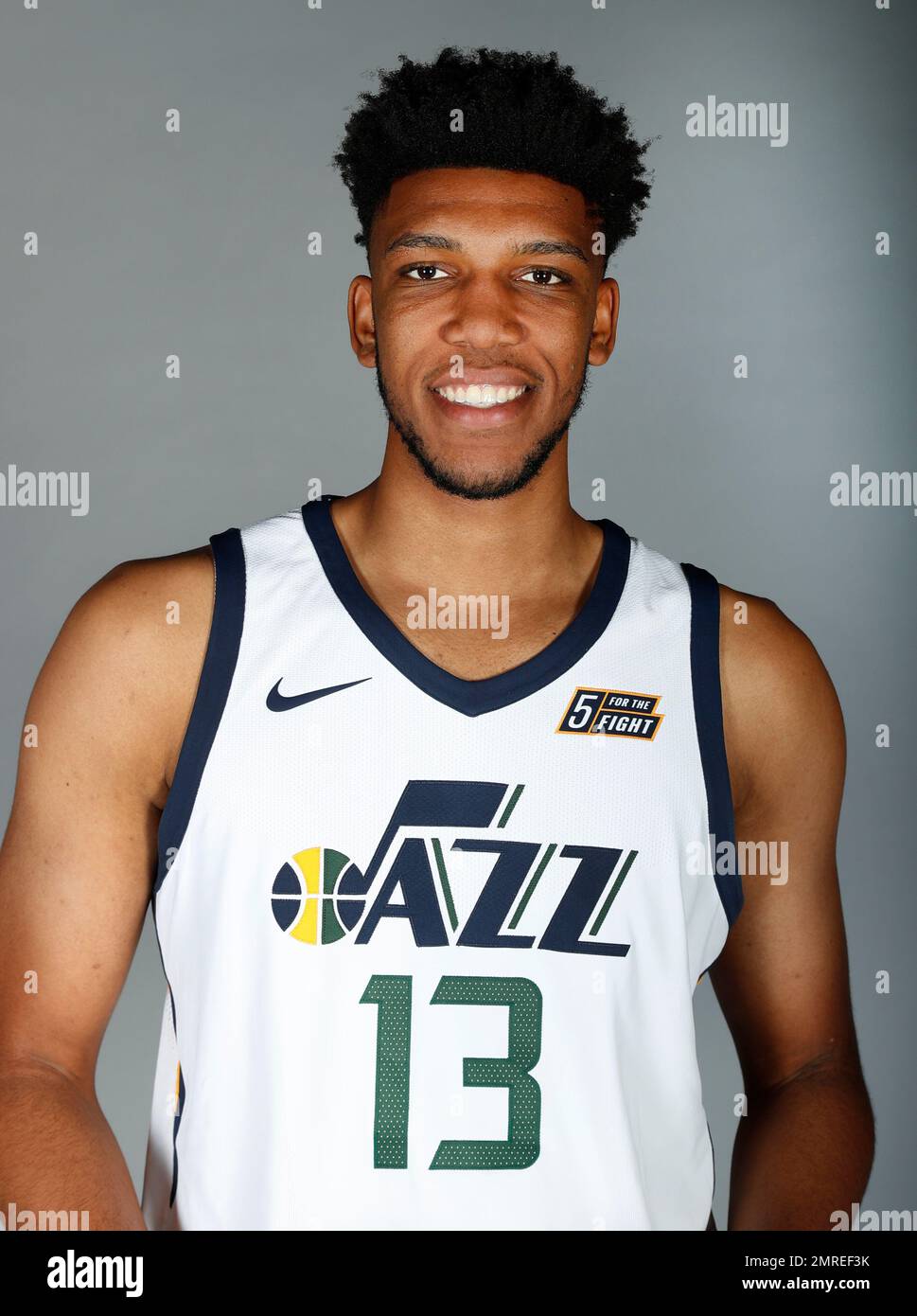 Utah Jazz's Tony Bradley, poses for a picture at their media day ...