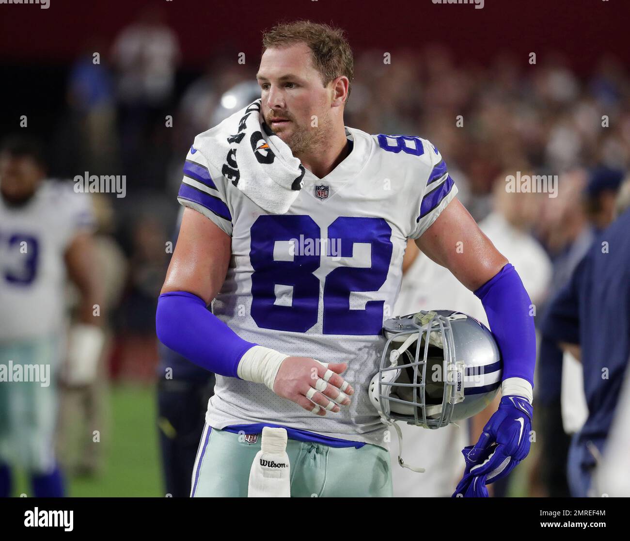 Dallas Cowboys tight end Jason Witten (82) stands on the sidelines ...