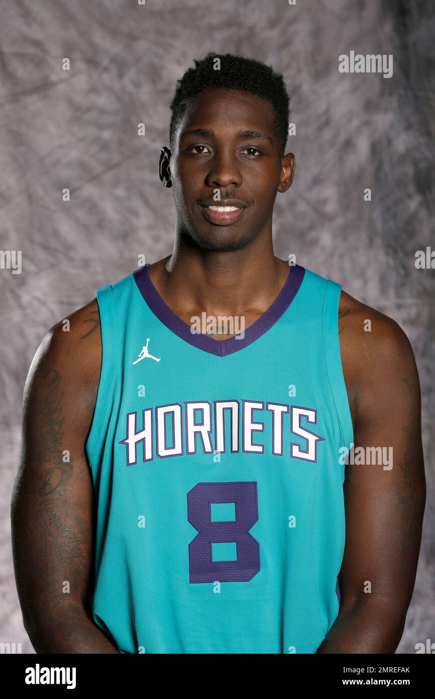 Charlotte Hornets' Johnny O'Bryant III poses for a photo during the NBA ...