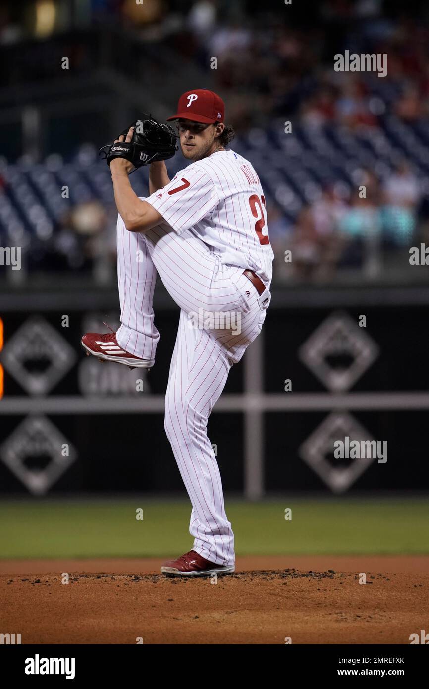 Philadelphia Phillies' Aaron Nola in action during a baseball game ...