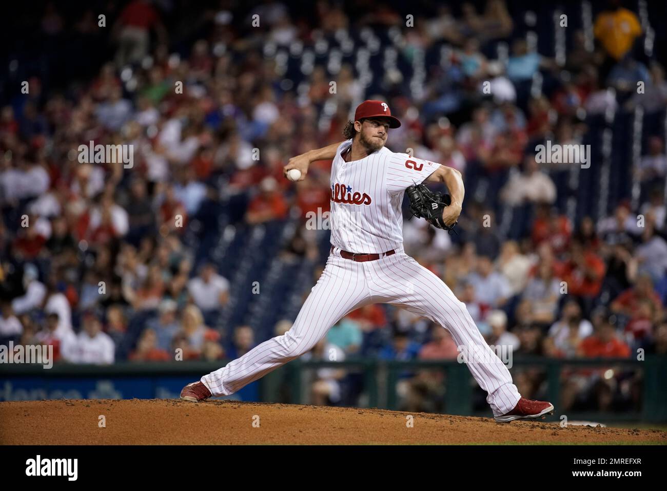 Philadelphia Phillies' Aaron Nola in action during a baseball game ...