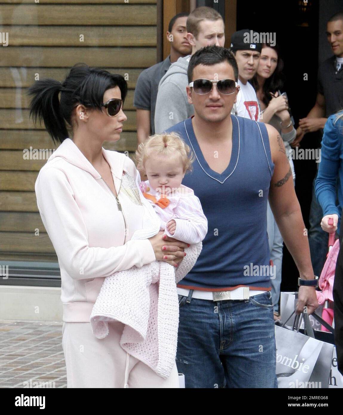 Jordan, hubby Peter Andre and two of the couple's three children ...