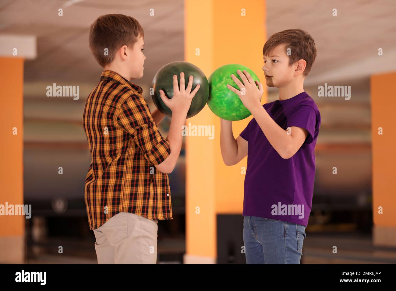 Boys bowling hi-res stock photography and images - Alamy