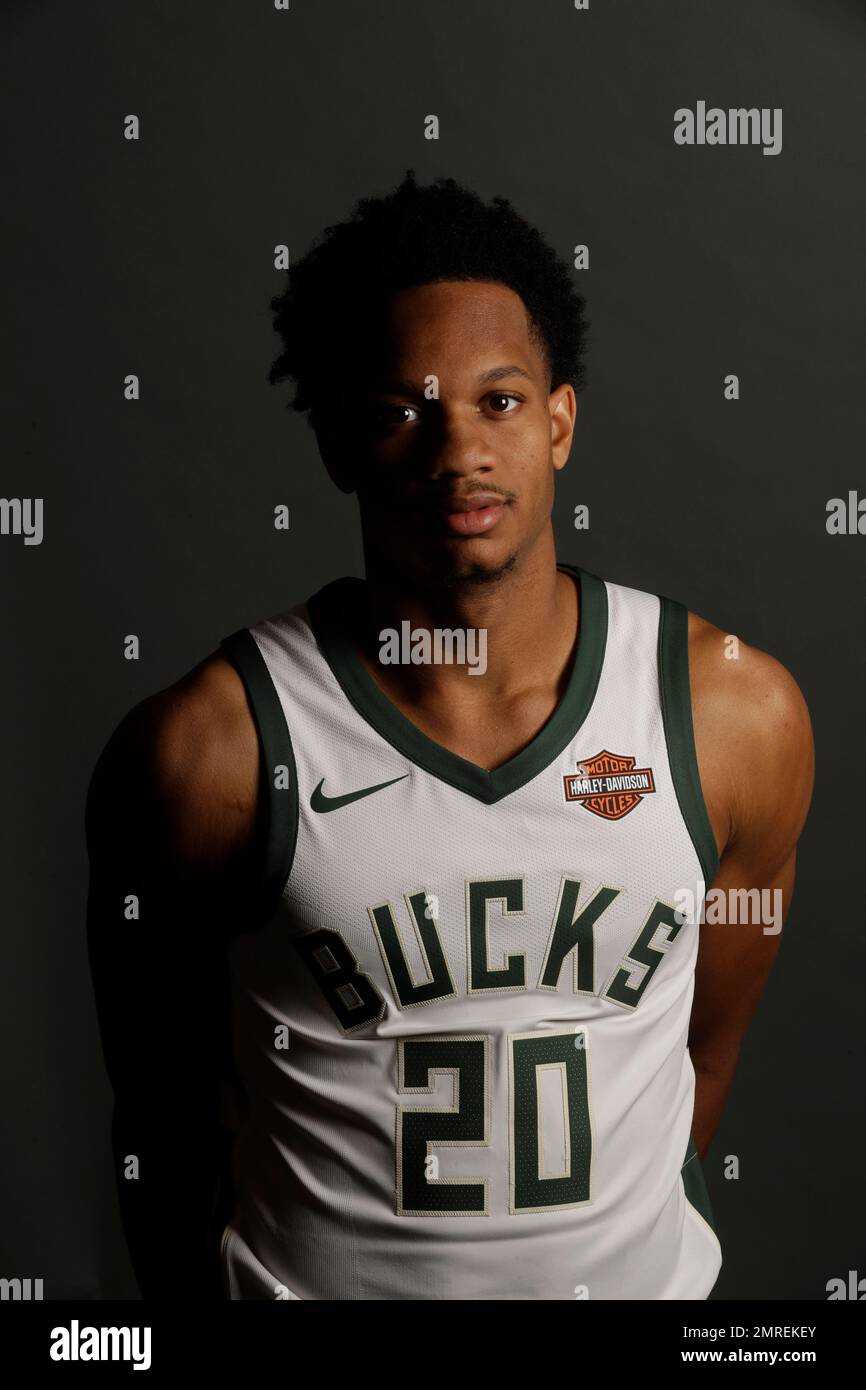 Milwaukee Bucks' Rashad Vaughn poses for photos during NBA basketball ...