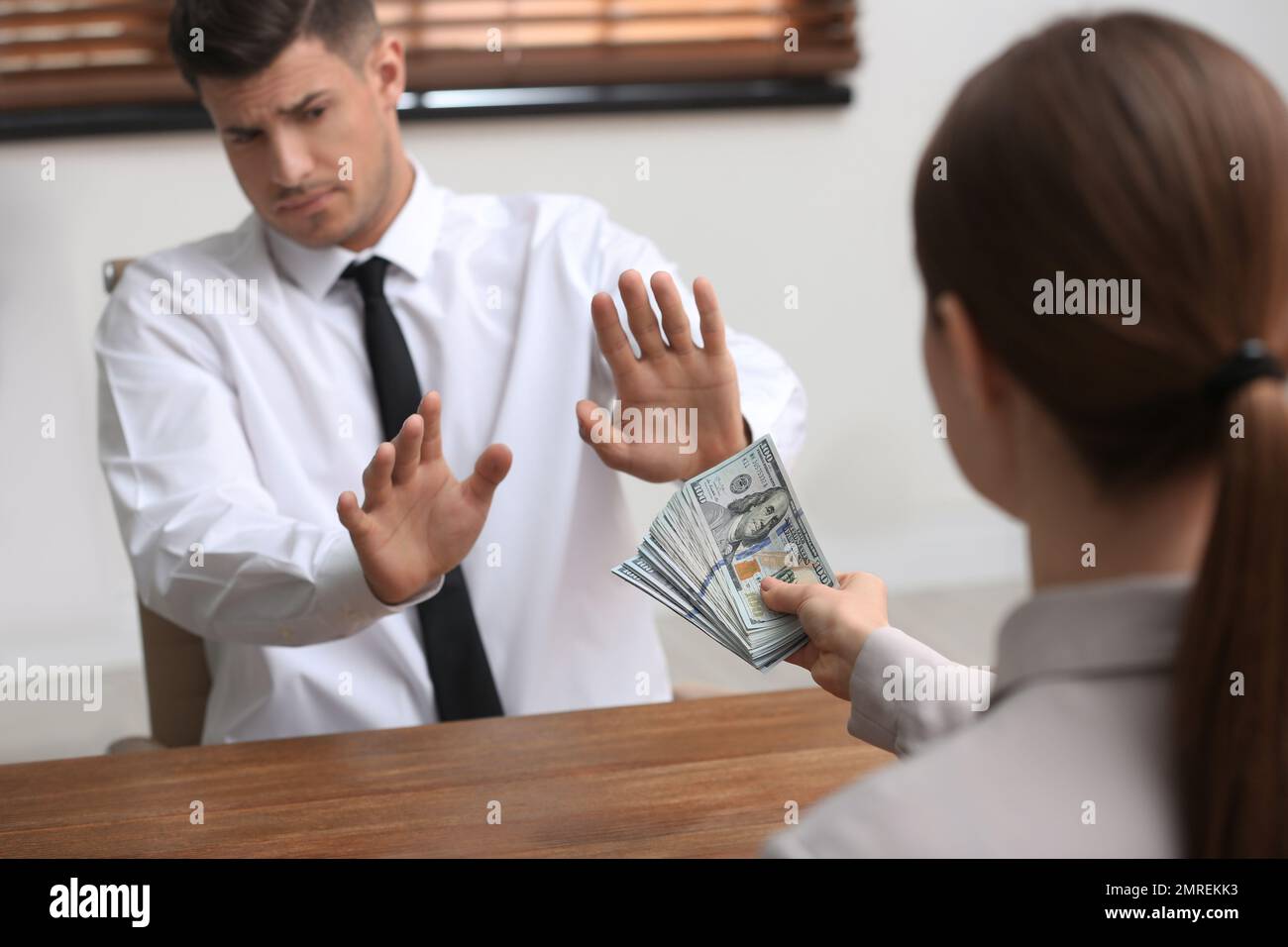 Refusing woman office hi-res stock photography and images - Alamy