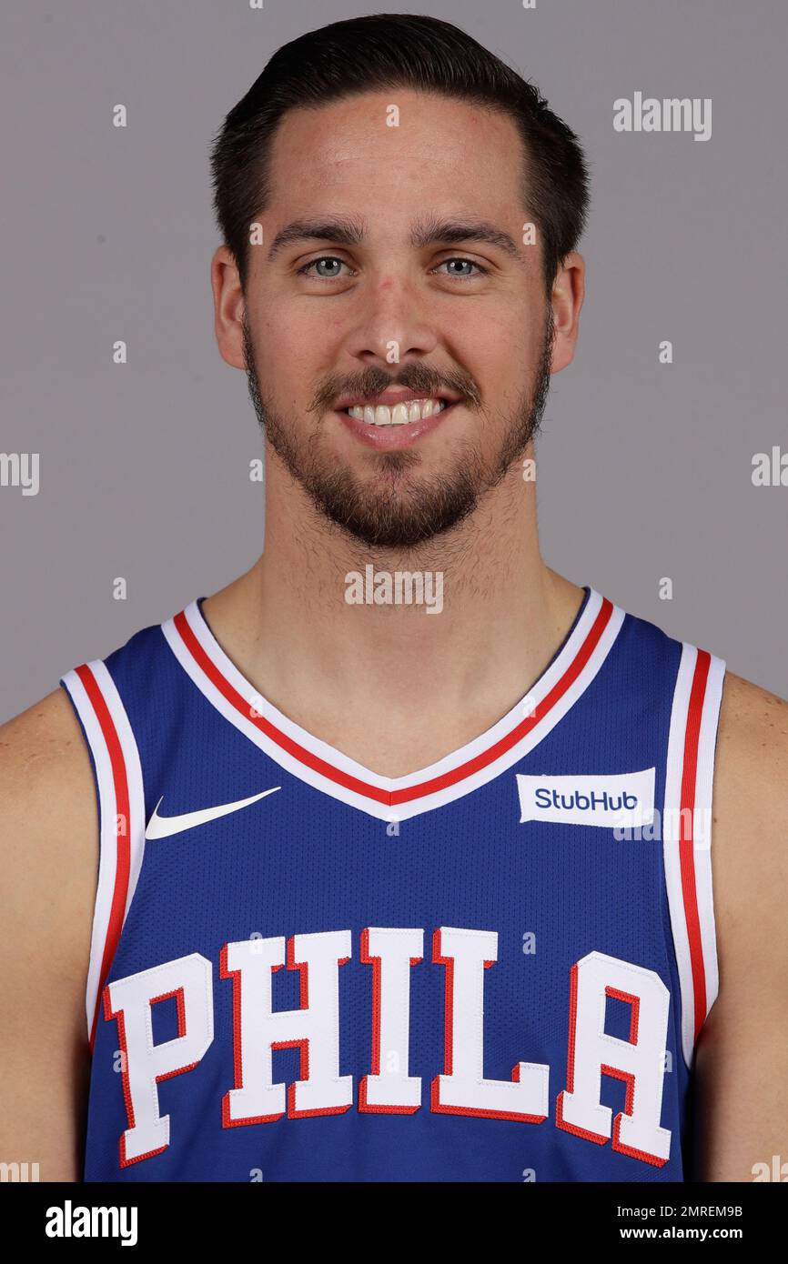 Philadelphia 76ers' T.J. McConnell poses for a photograph during media ...