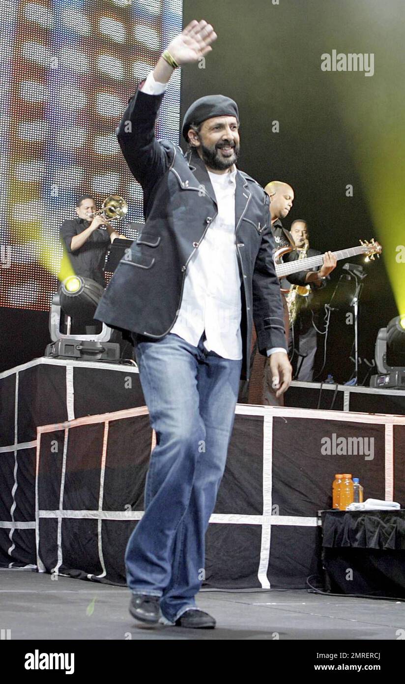 Dominican singer Juan Luis Guerra performs live in concert at the ...