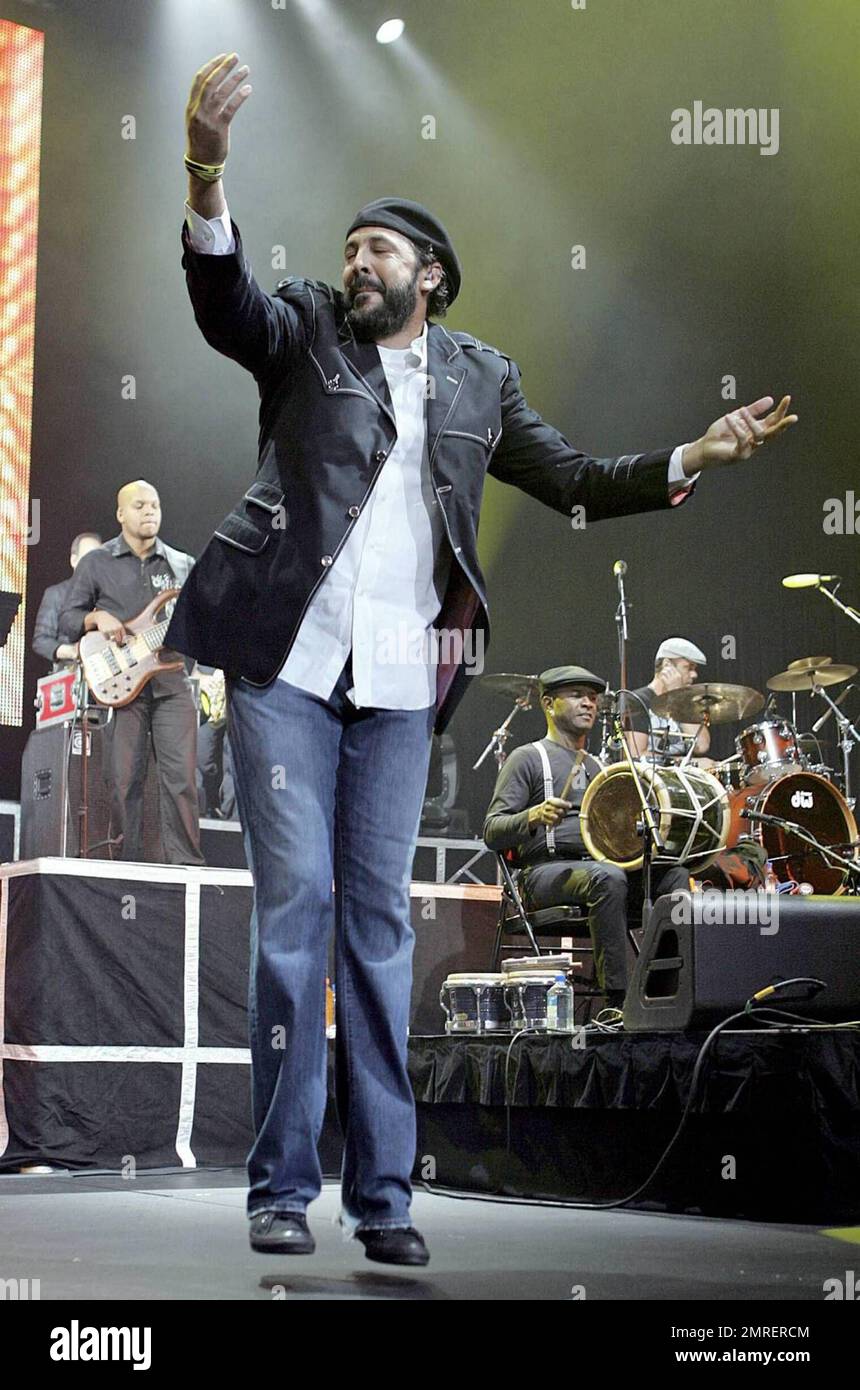 Dominican singer Juan Luis Guerra performs live in concert at the ...