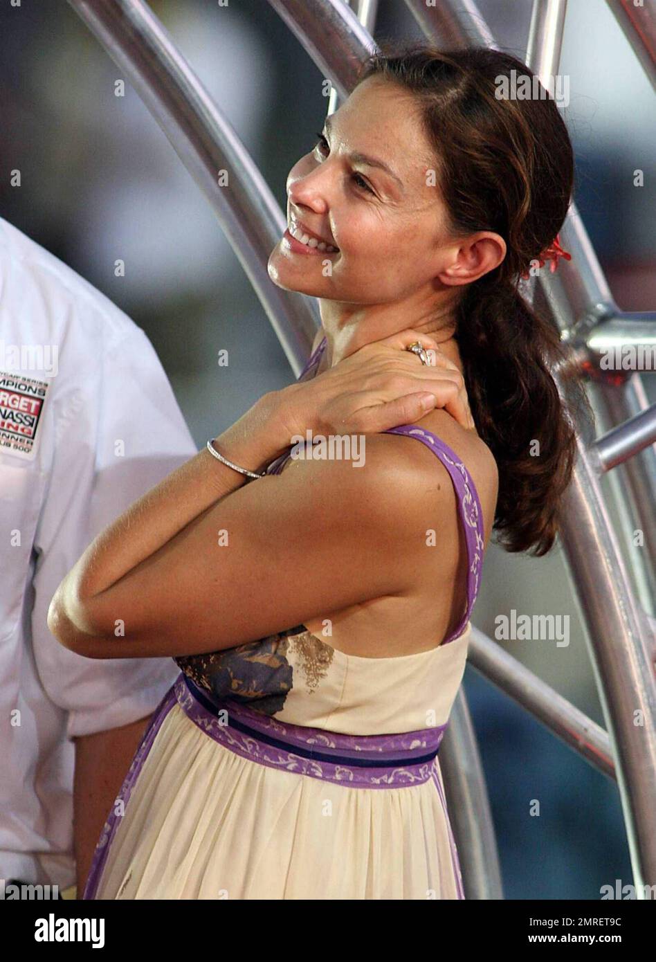 Actress Ashley Judd watches her husband Dario Franchitti celebrate his ...