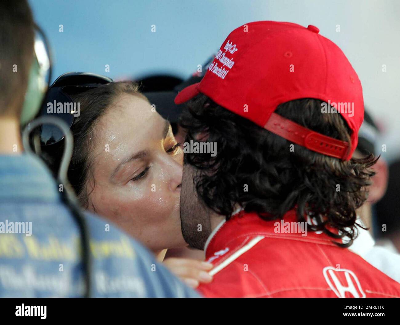 Actress Ashley Judd and husband Dario Franchitti celebrate his win of ...