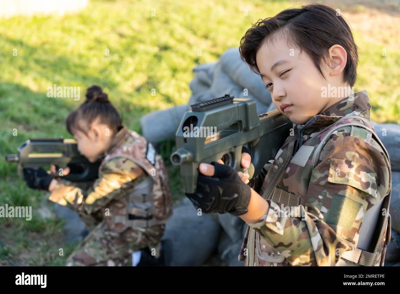 Happy children playing cs Stock Photo - Alamy