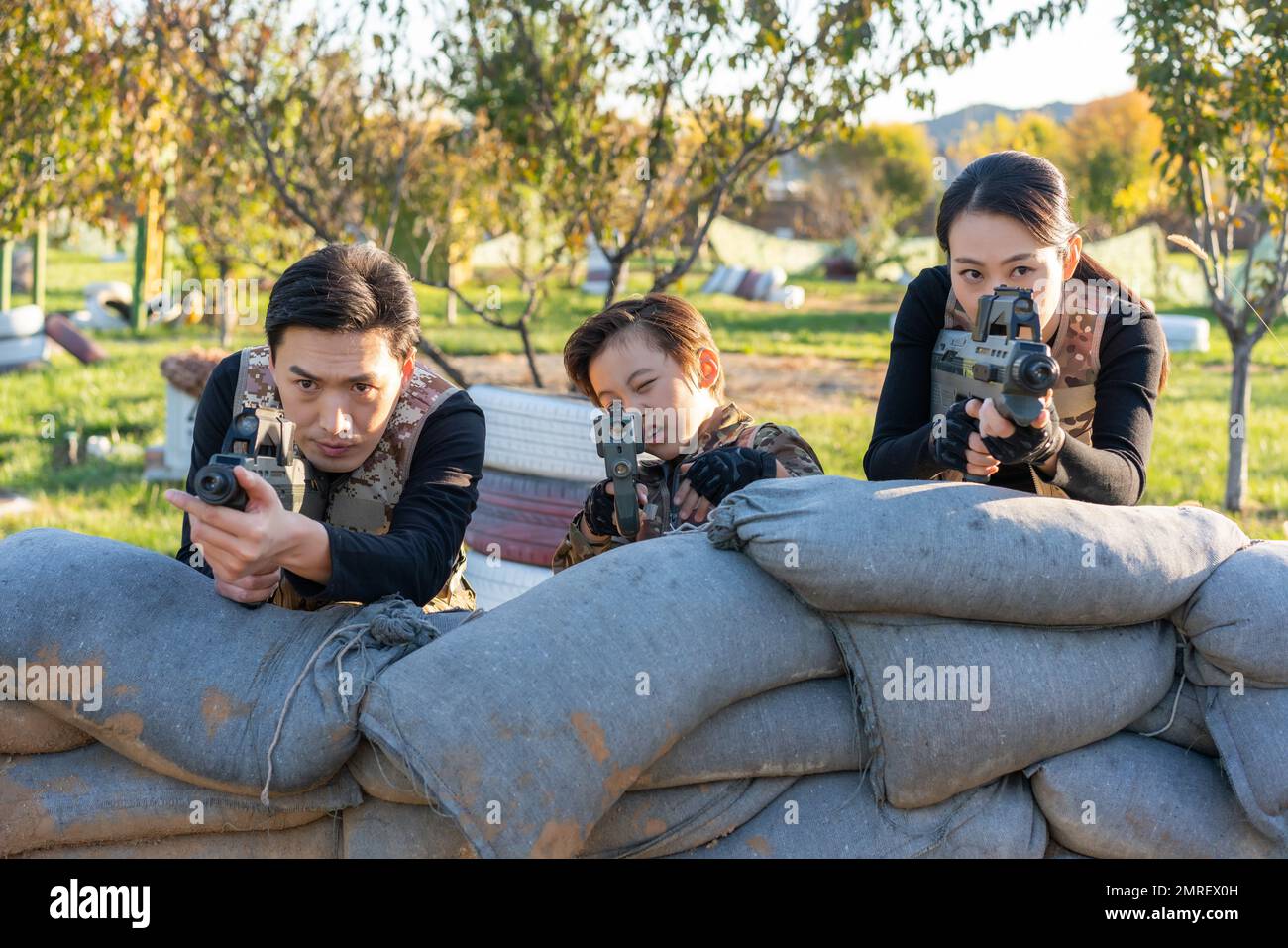 Happy family play cs Stock Photo - Alamy