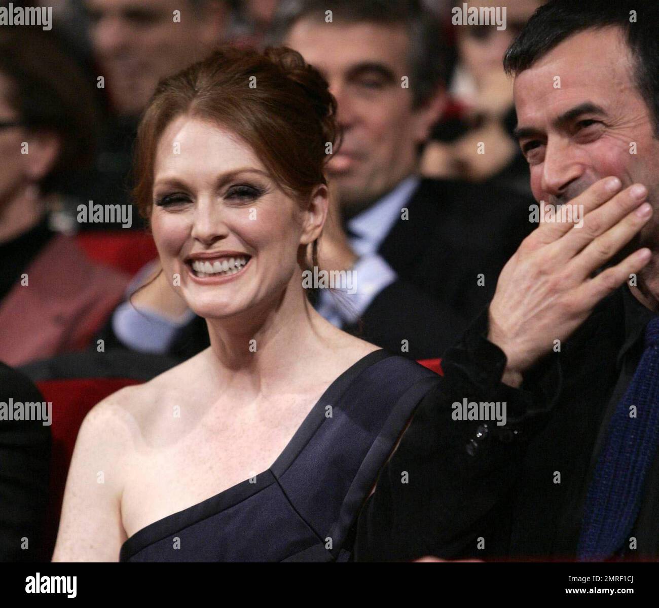 American actress Julianne Moore and Italian actor Andrea Occhipinti ...