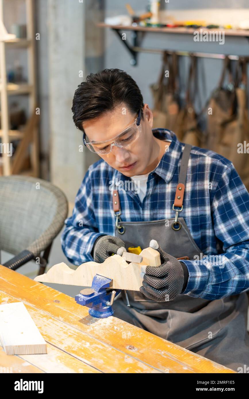 The young man a carpenter Stock Photo - Alamy