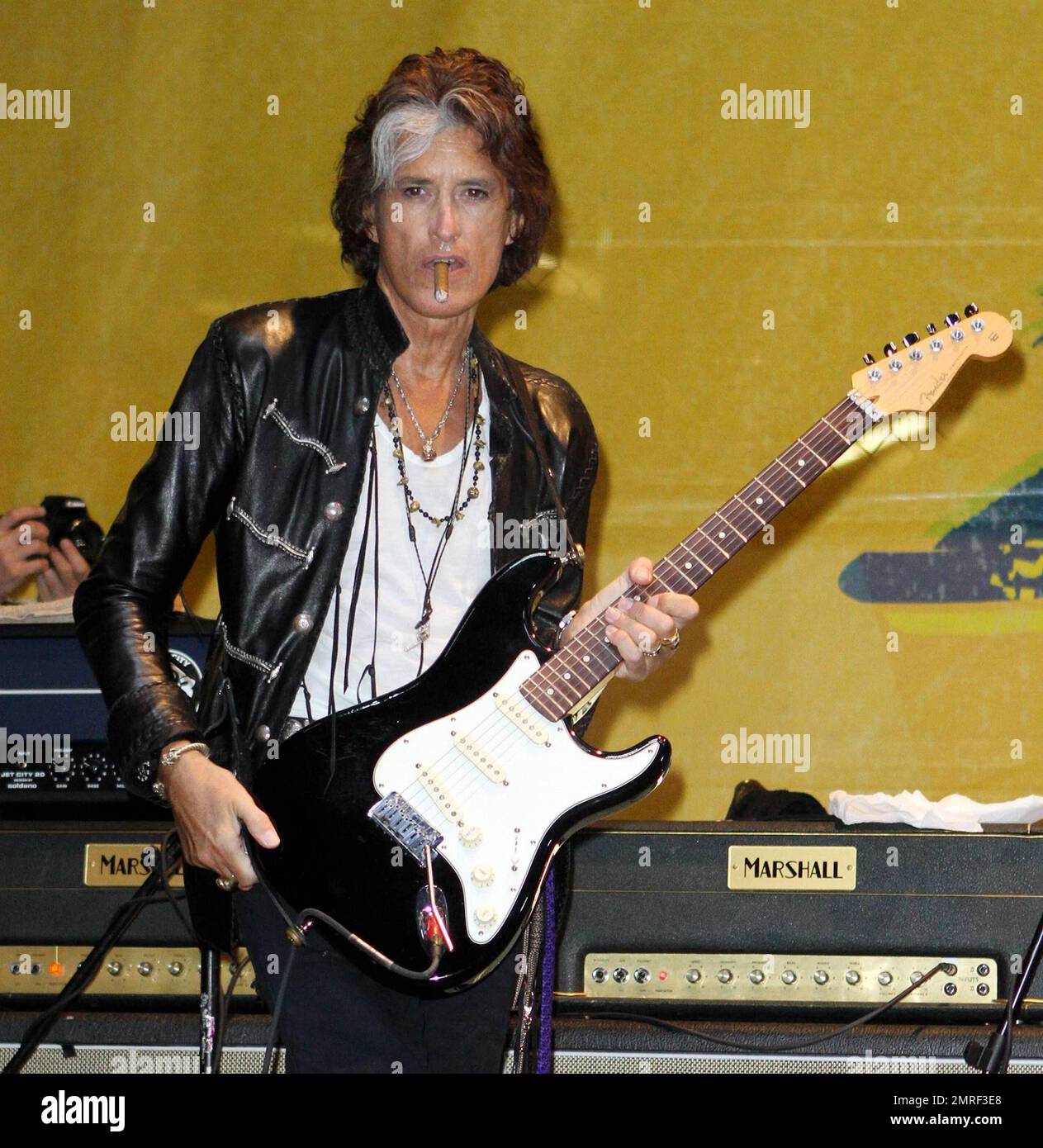 Aerosmith lead guitarist Joe Perry performs live in concert with ...