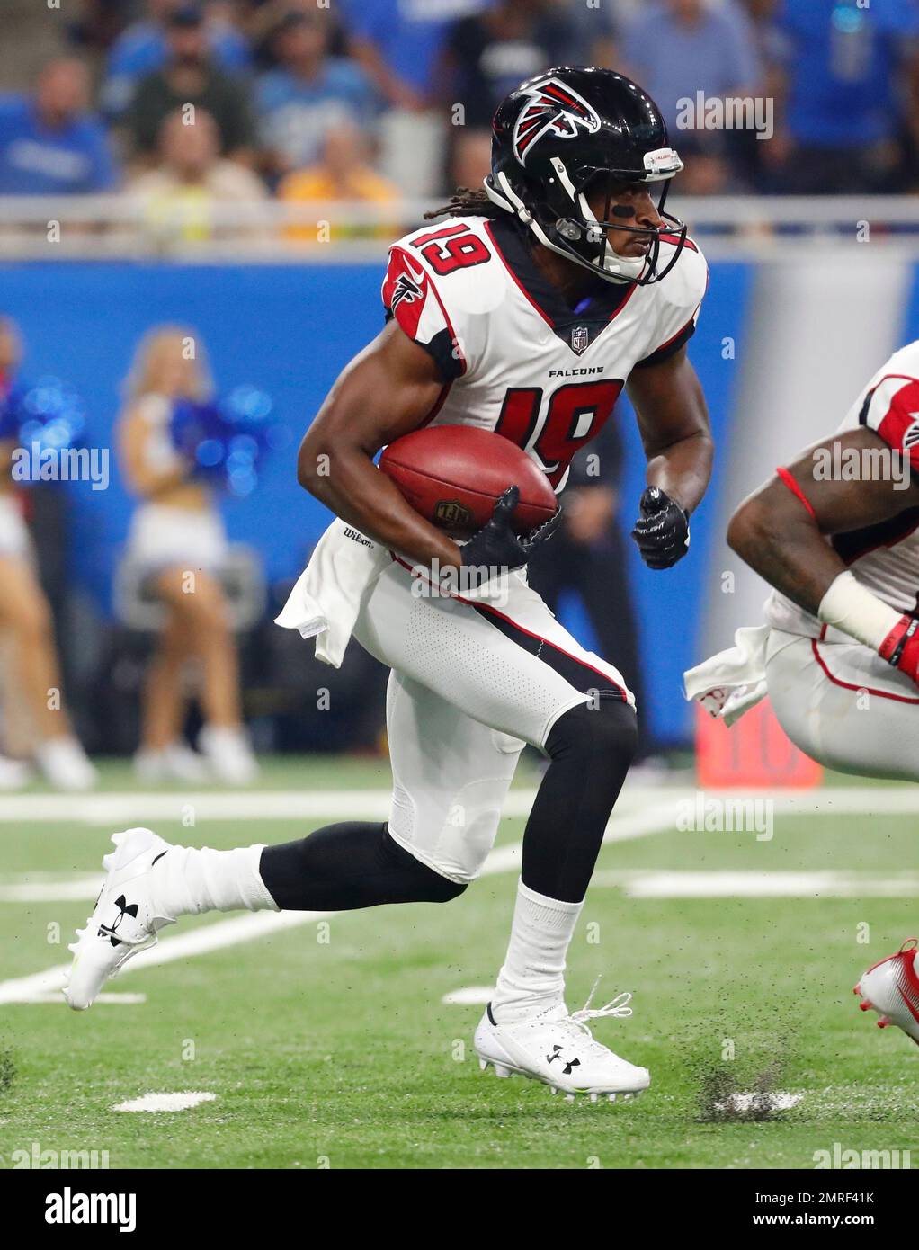 Atlanta Falcons wide receiver Andre Roberts (19) rushes during the ...