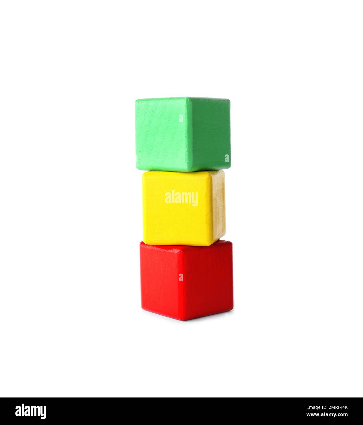 Stack of colorful wooden cubes isolated on white Stock Photo - Alamy